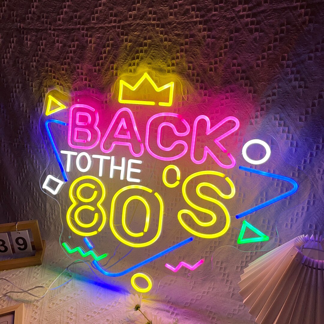 Back to the 80s Neon Sign Custom Neon Sign Bar Business Sign - Etsy
