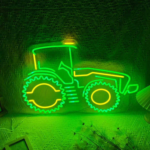 Neon Sign John Deere Tractor - Etsy