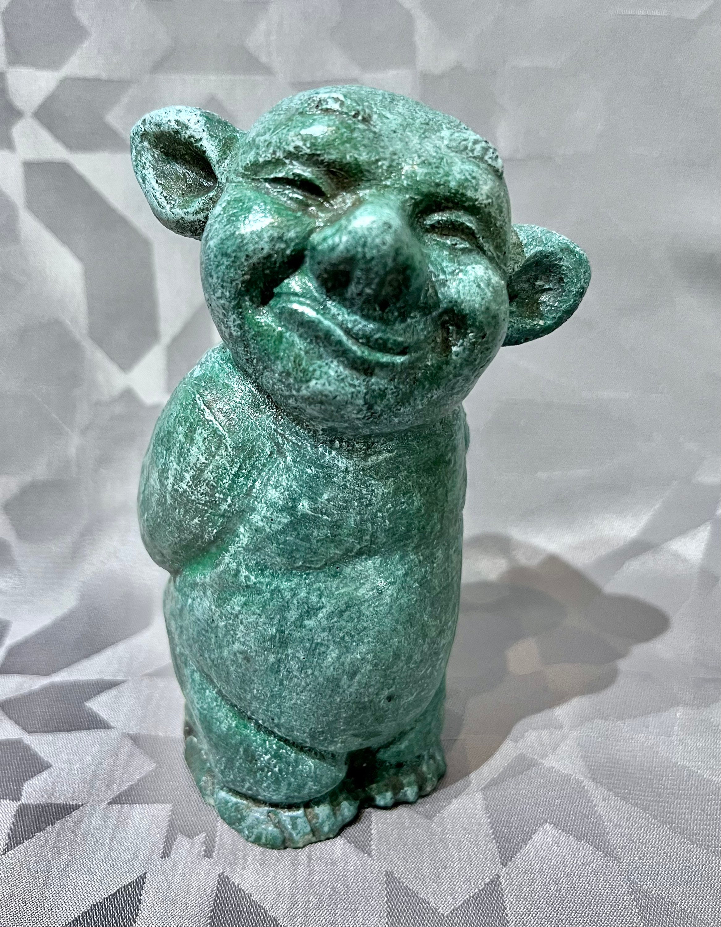 Cheeky Naughty Concrete Troll Gargoyle Sculpture Ornament Figurine ...