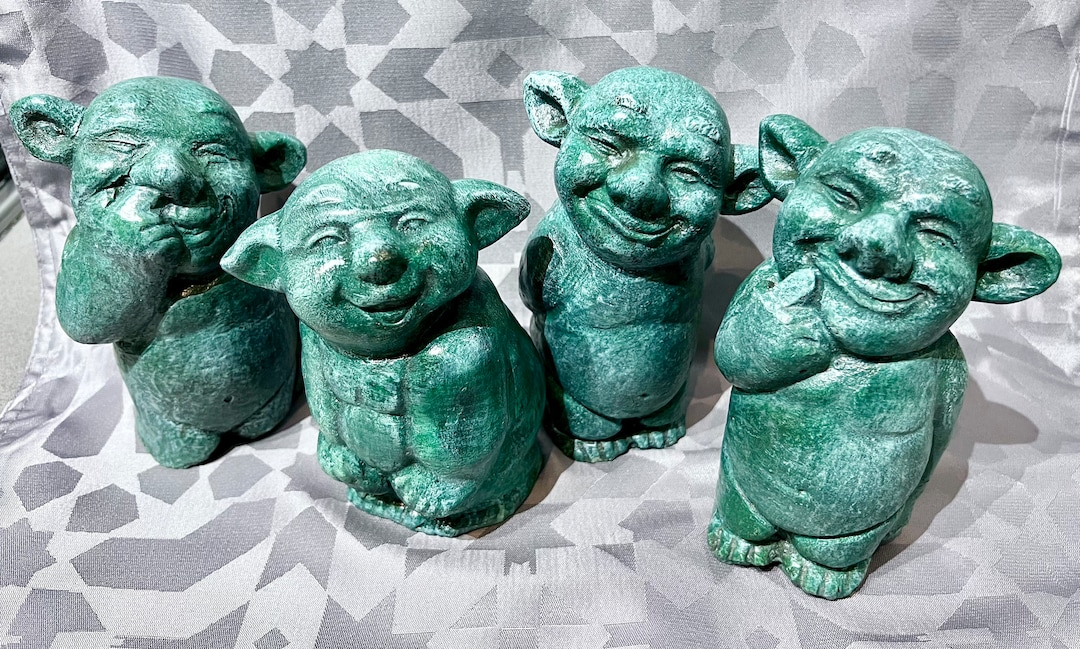 Cheeky Naughty Concrete Troll Gargoyle Sculpture Ornament Figurine ...
