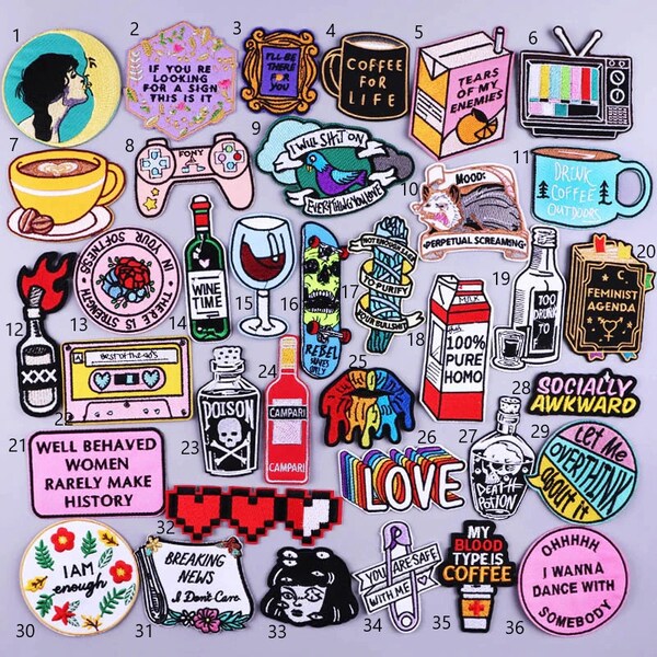 Cartoon Patches - Etsy