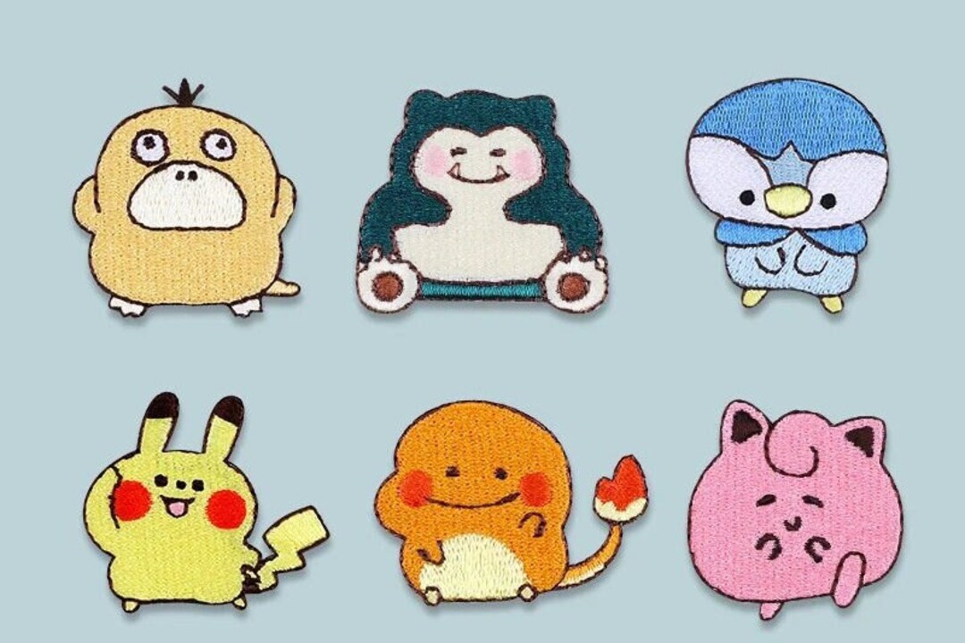 Goofy Pokemon Patches Iron on Ready - Etsy