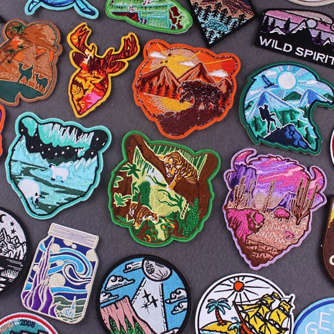 Spirit Animals Patches Iron on Camel Eagle wolf koi whale Buck Tiger ...