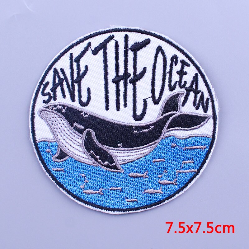 Sea Patches Ocean Animals Iron On/sew on Waves Space Romantic ...