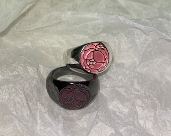 Utena Rose Signet Ring - Etsy UK