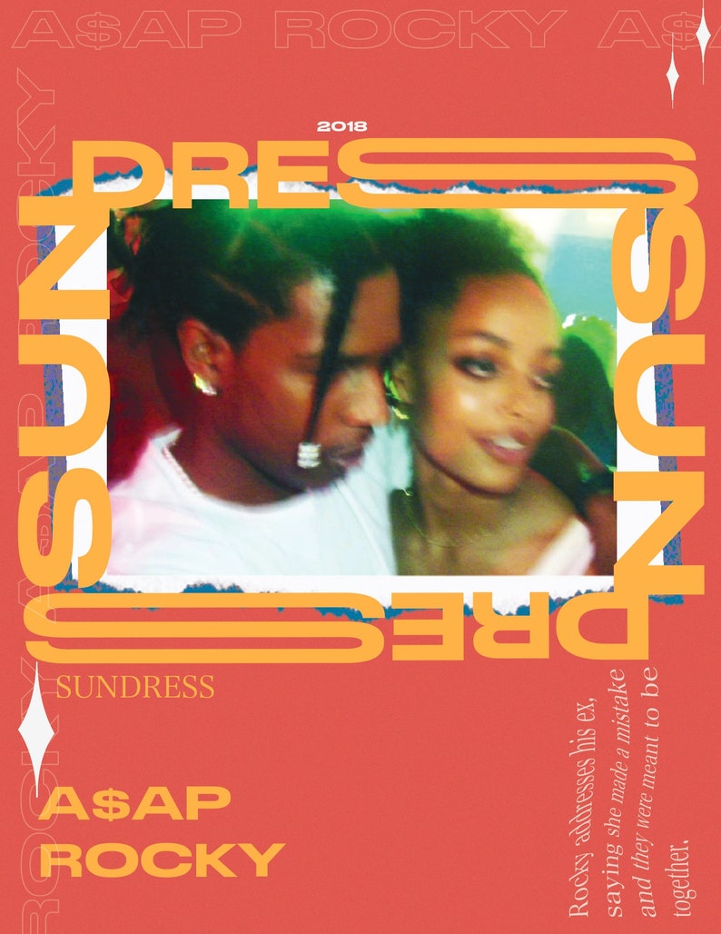 Sundress by ASAP Rocky Song Poster Digital Download - Etsy