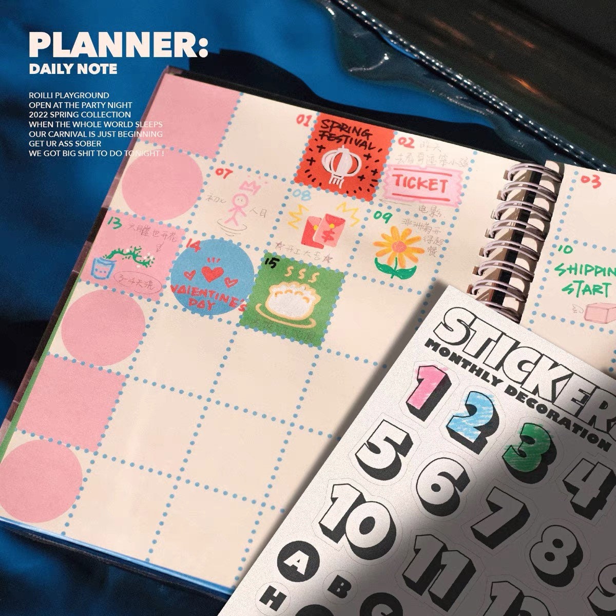 Planner [ROILLI] | Colourful + Magazine Style Planner [hard Cover, Fully Coloured, Stickers ...