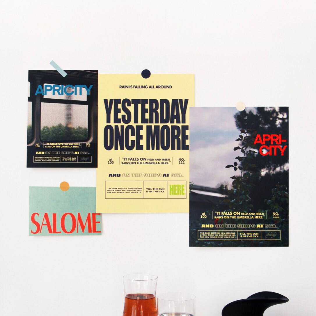 Poster Set luuj yesterday ONCE More Nostalgic - Etsy