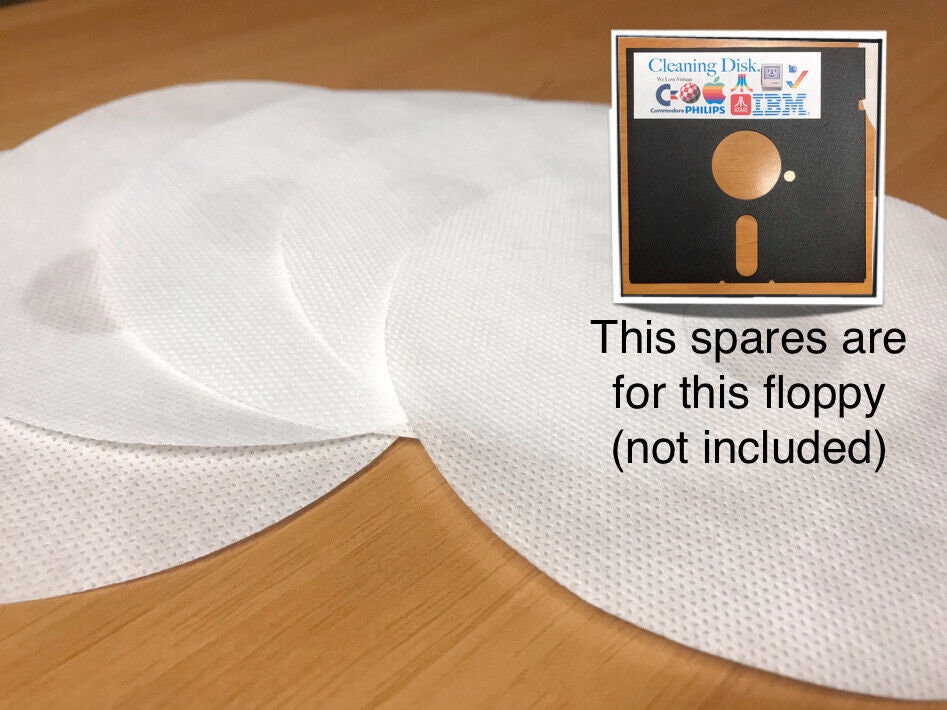 5 Ricambi Feltri Pulisci Testine Head Cleaning per Floppy Clean 5.25 ...