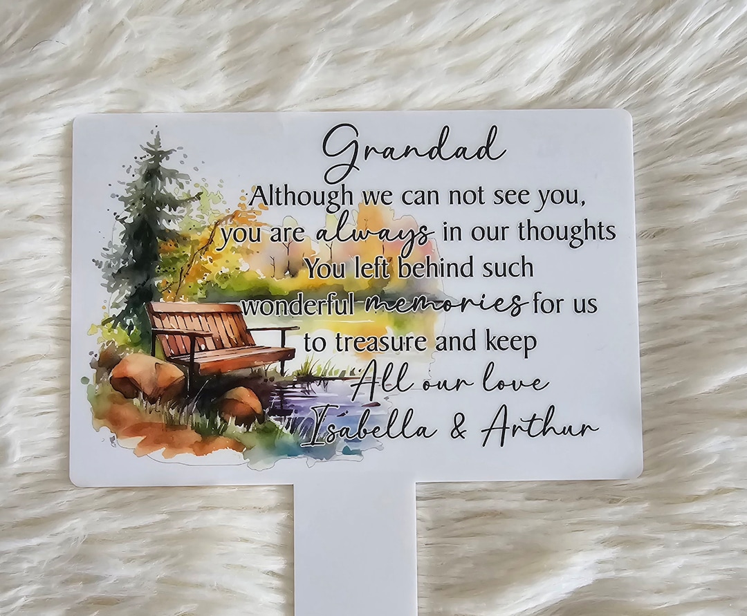 Personalised Grave Ornament Marker Remembrance Memorial Remembering ...