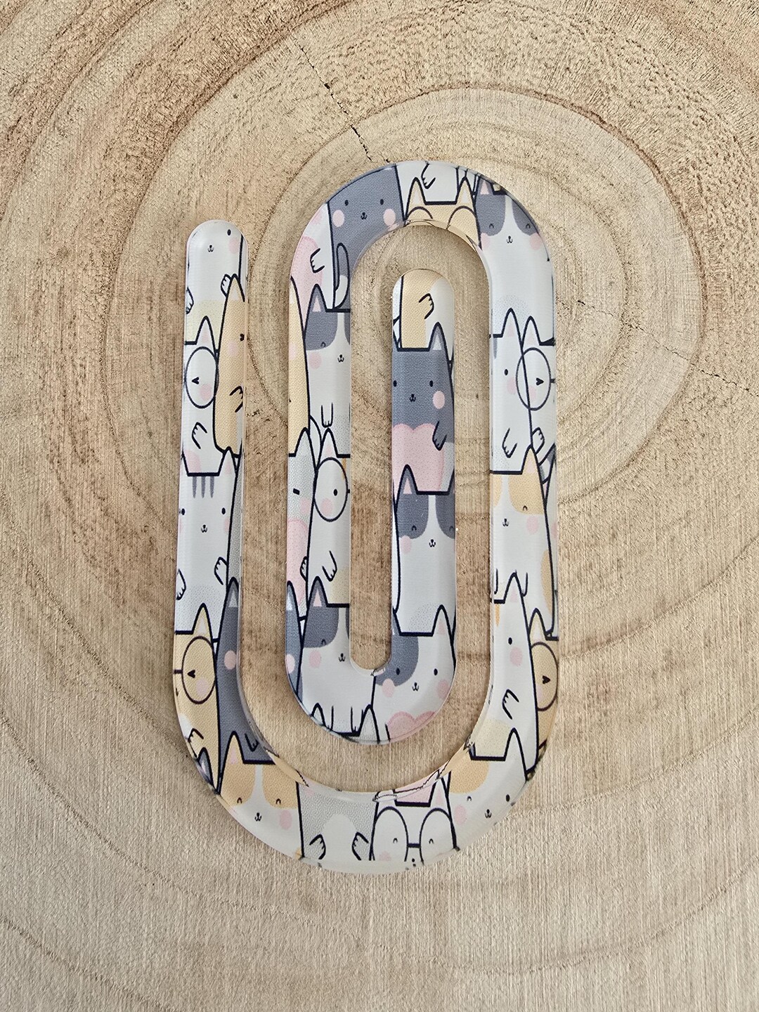 Large Giant Paperclip Bookmark Cats Design - Etsy