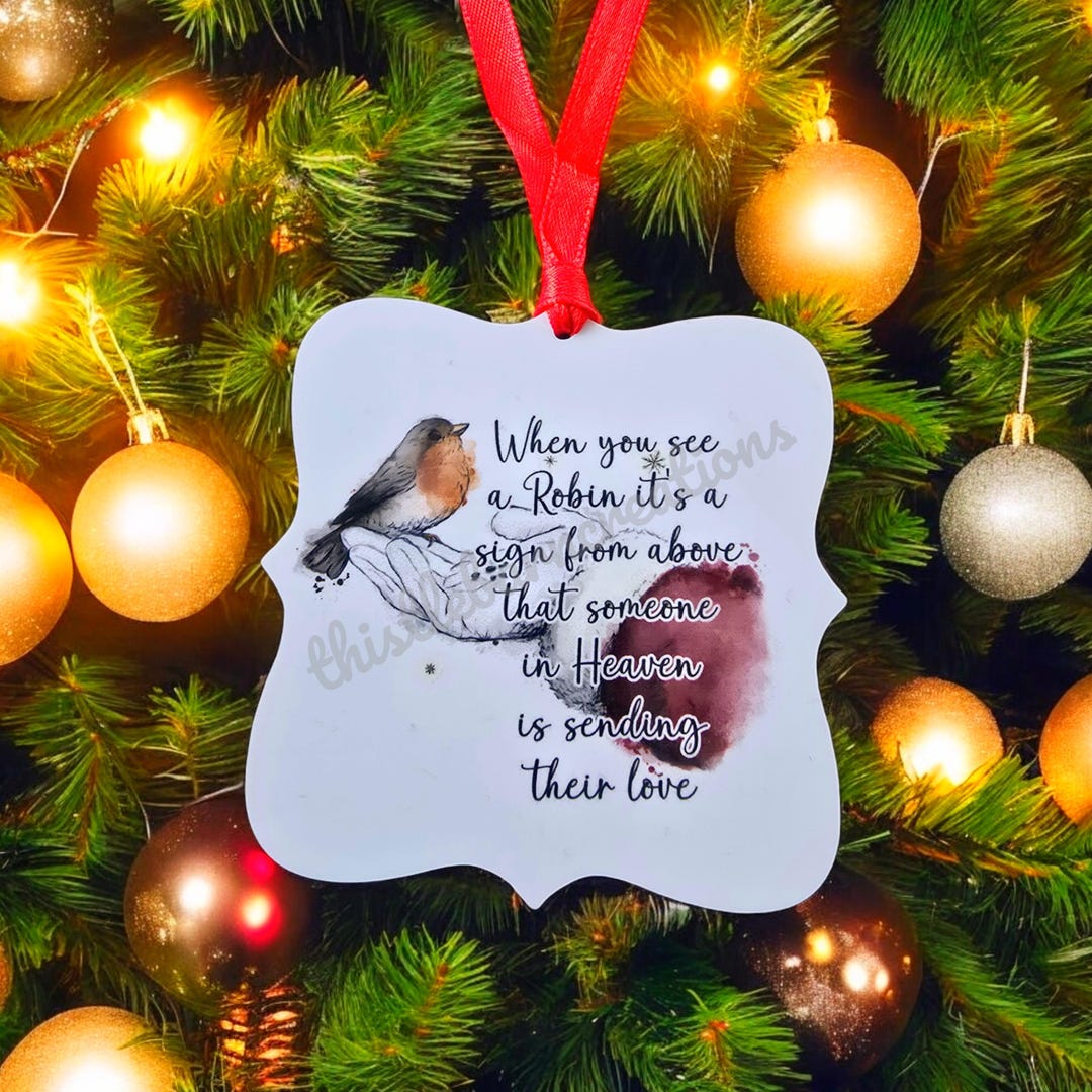 Memorial Robin Bauble Christmas Decoration - Etsy