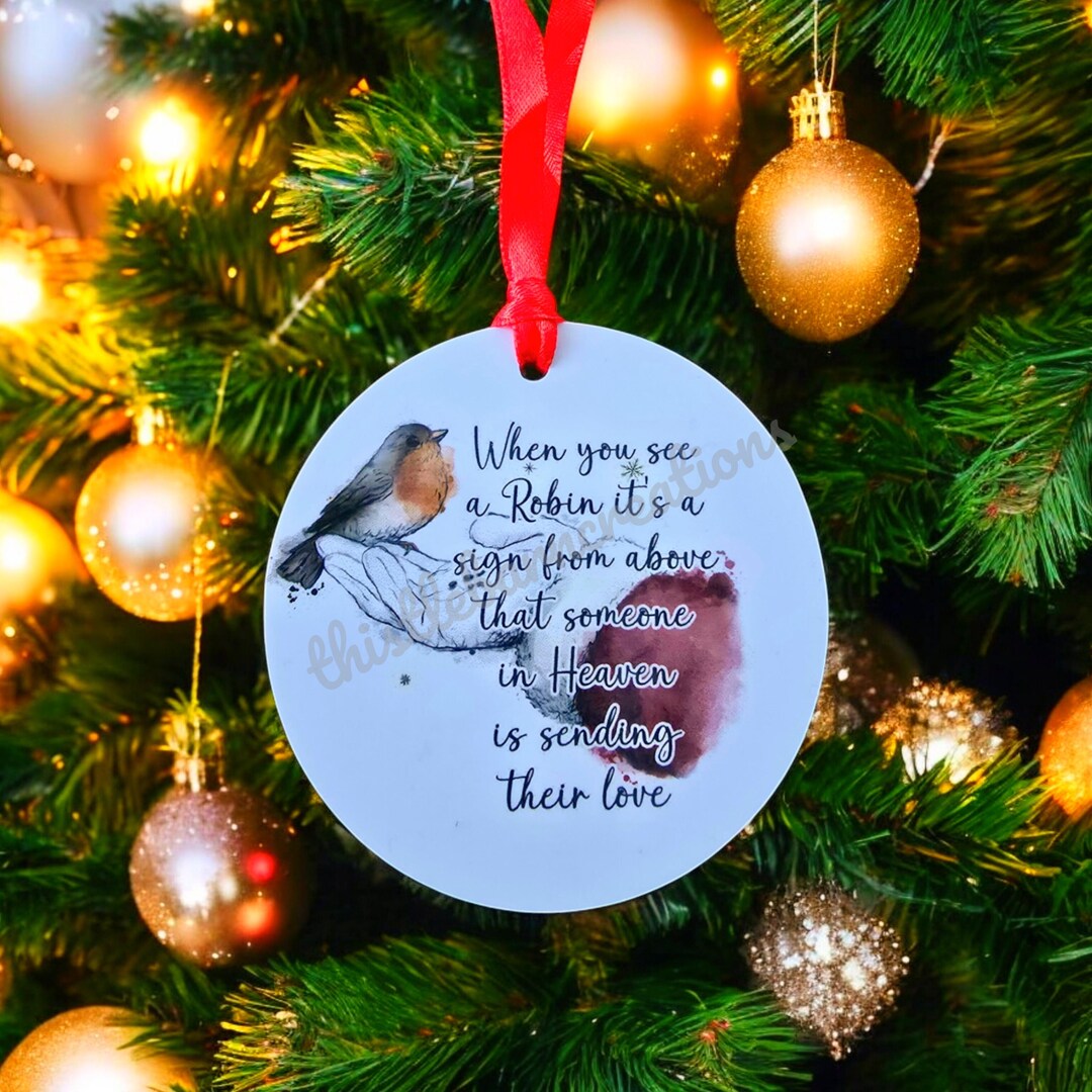 Memorial Robin Bauble Christmas Decoration - Etsy