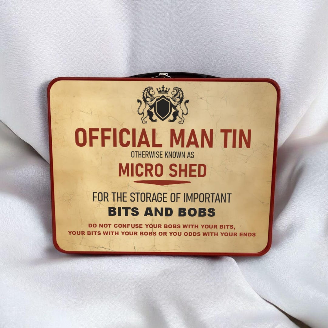 Official Man Tin – “micro Shed” Storage Box for Dad’s Bits & Bobs ...