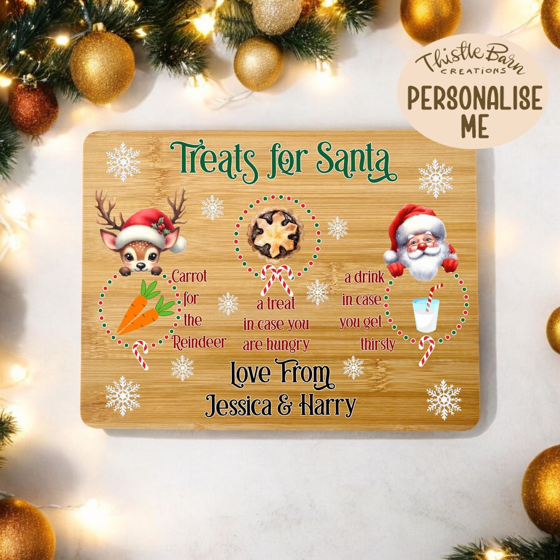 Personalised Santa Treat Board / Christmas Eve Board - Etsy