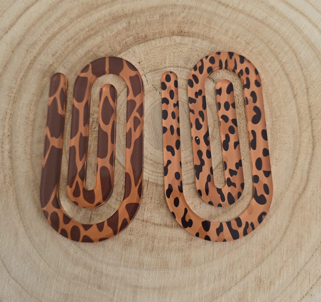 Large Giant Paperclip Bookmark Leopard Print Giraffe Print - Etsy