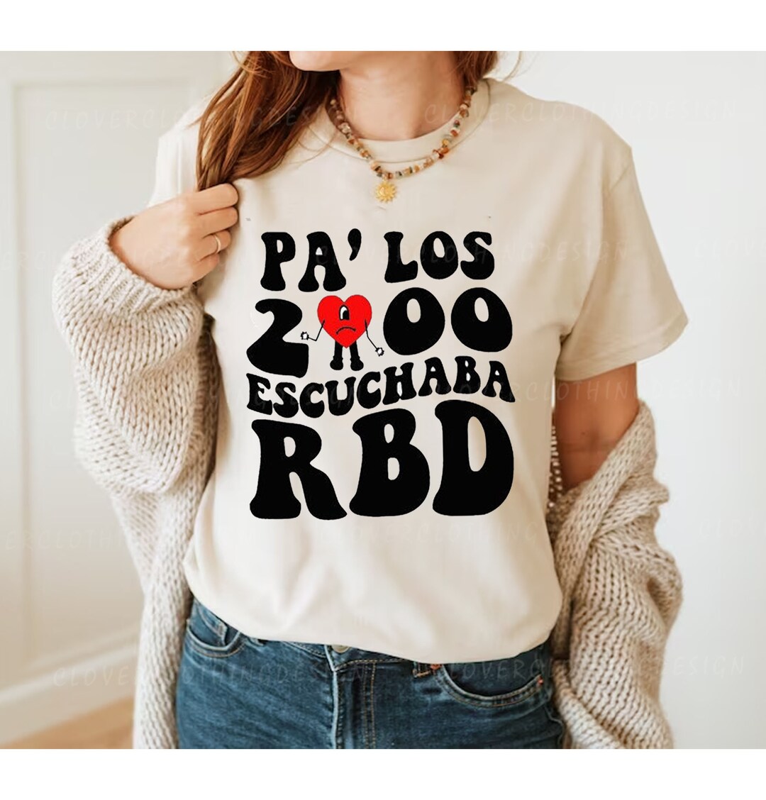 Rebelde Shirt 2000's Escuchaba RBD 2023 Tour Bad Bunny Graphic Tee ...