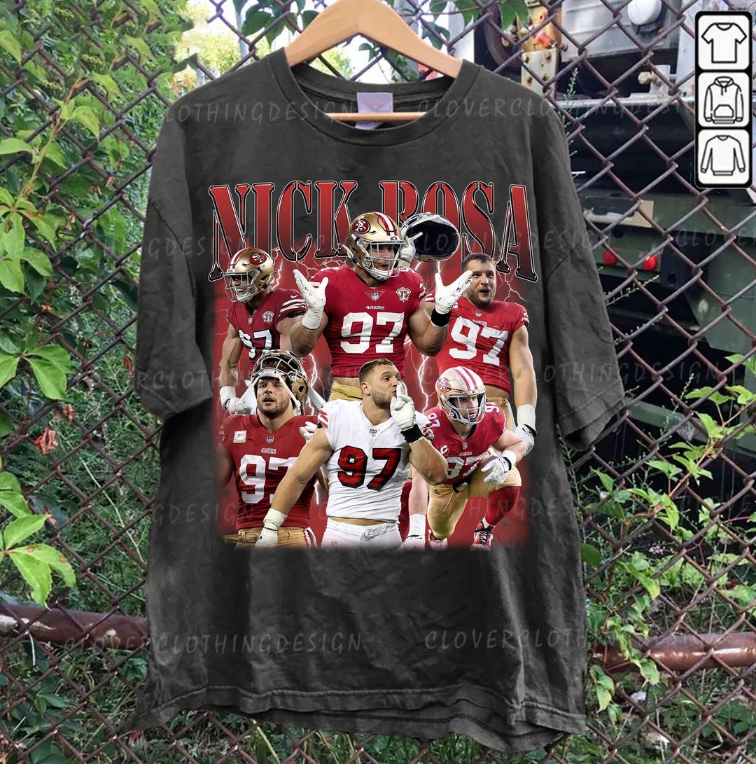 Limited Vintage Nick Bosa Shirt, Football Shirt, Classic 90s Graphic ...