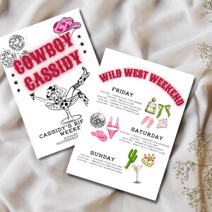 Editable Cowboy Cowgirl Weekend Itinerary | Girls Trip Travel Planner ...