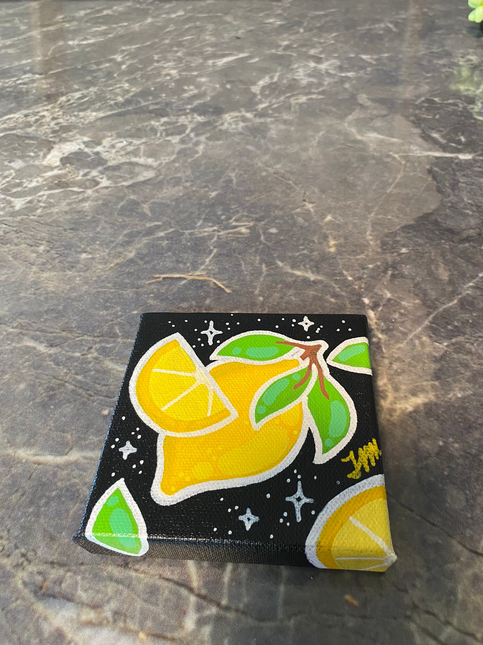 4x4 Mini Lemon Canvas - Etsy