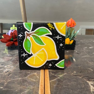 4x4 Mini Lemon Canvas - Etsy