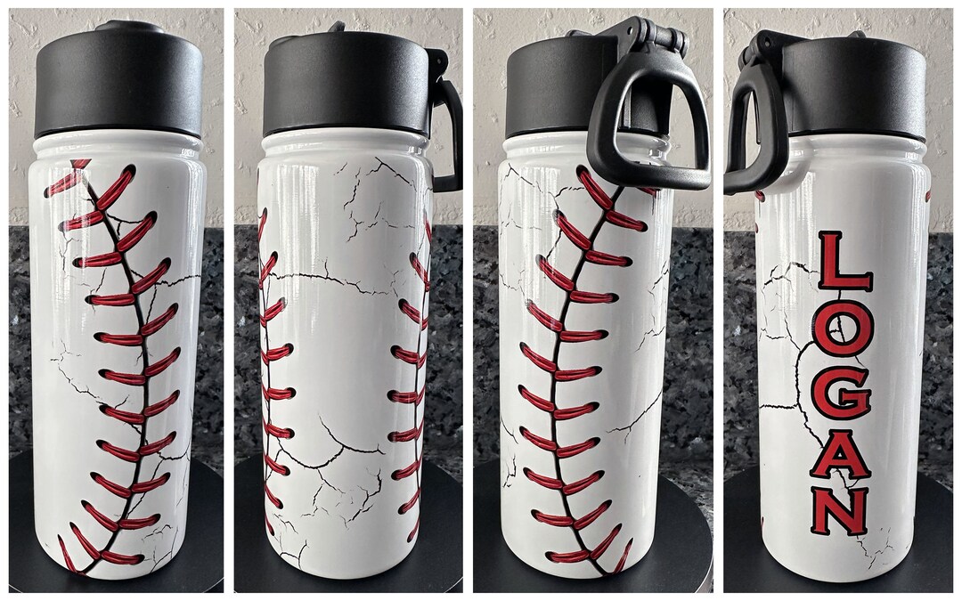 Personalized Baseball Themed Hydro Water Bottle | 18oz or 40oz Sizes ...