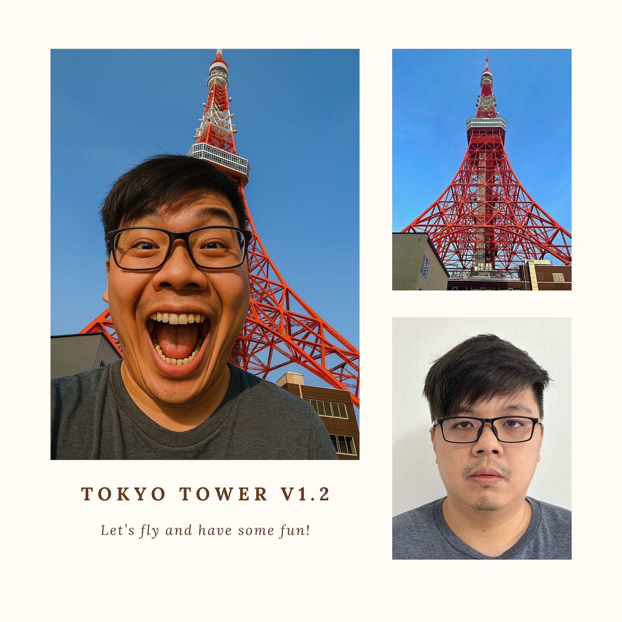 Funny Face Tokyo Tower Selfie: Custom Digital Art Gift (digital ...