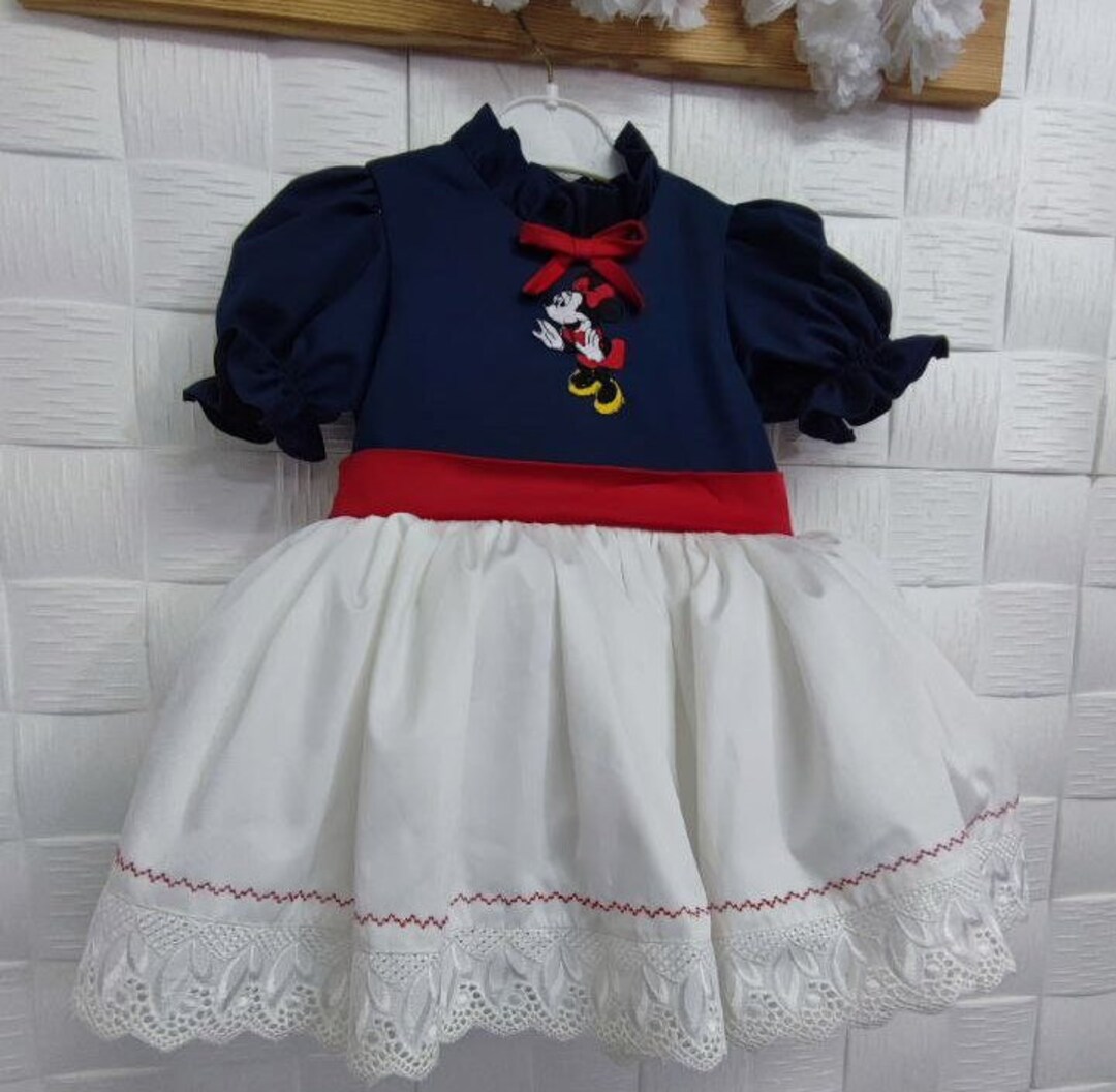 Handmade Minnie Mouse Costume Dress With Ears, Baby Birthday Outfit - Etsy