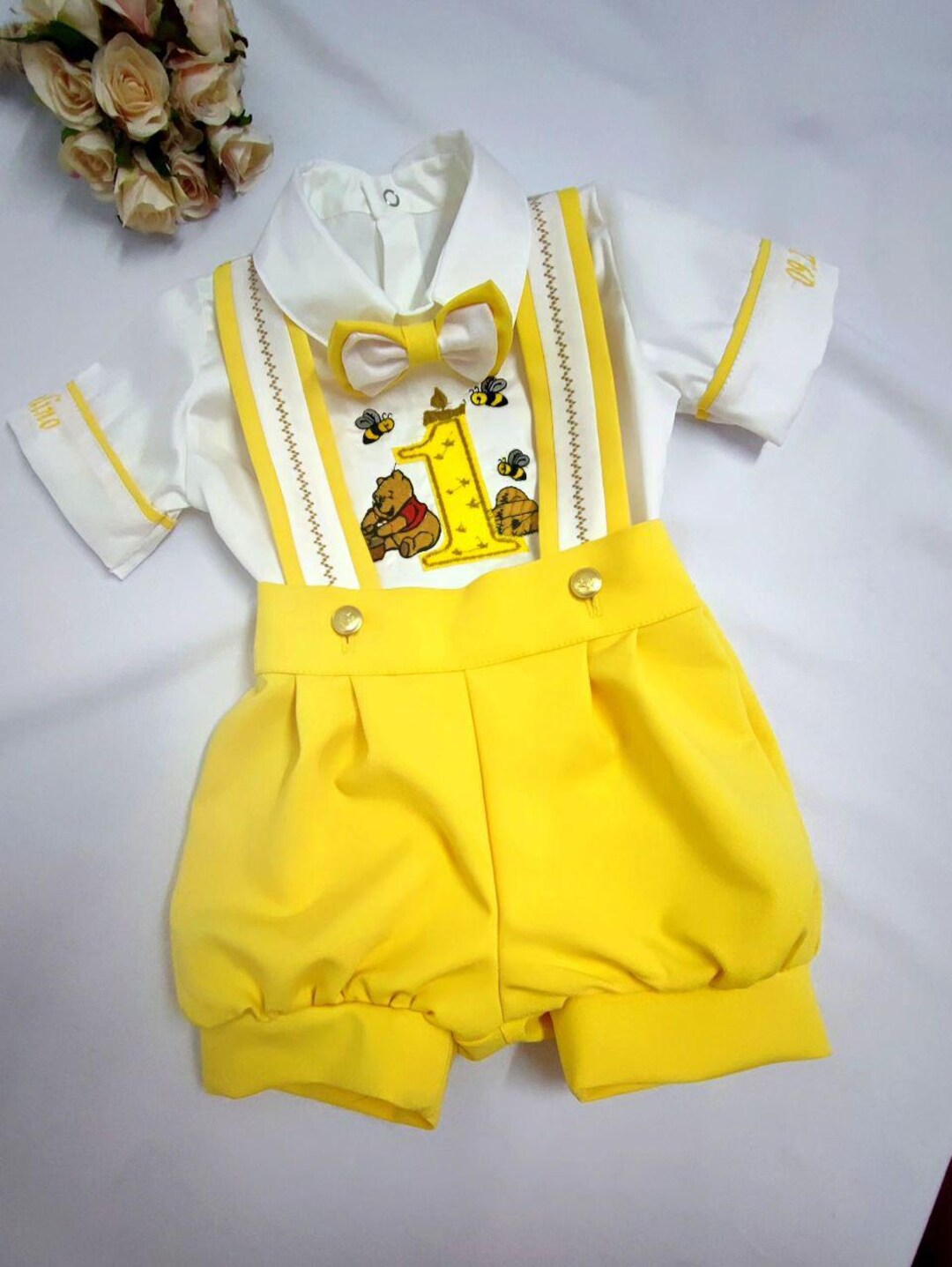 Personalized Pooh Winnie Bear Embroidered Boy's Clothing Set Special ...