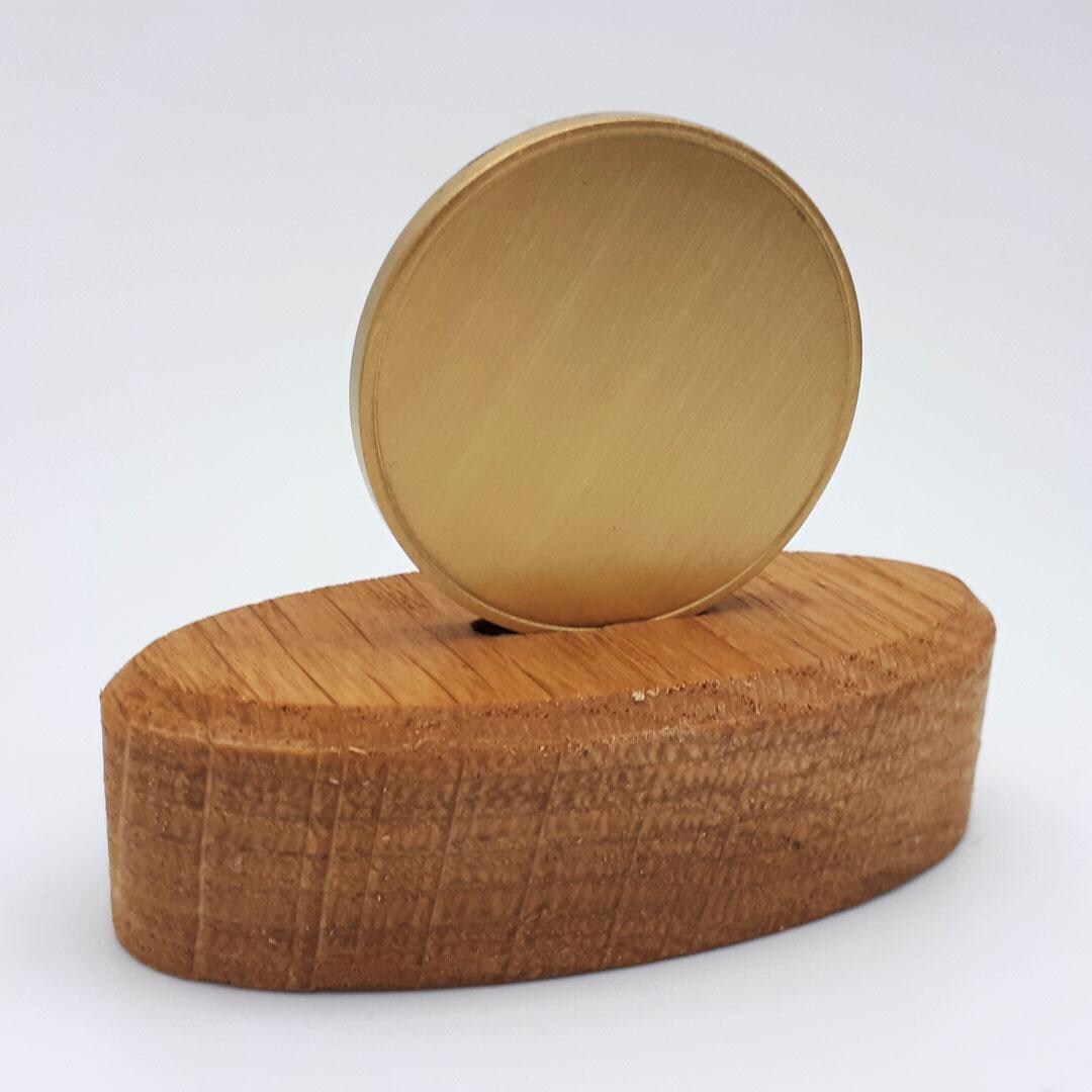 Solid Oak Display Stand for Coins, Medallions & Tokens, Challenge Coin ...
