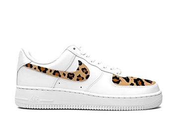 Custom Leopard Print Air Force 1 | Animal Print Sneakers | Hand-painted ...