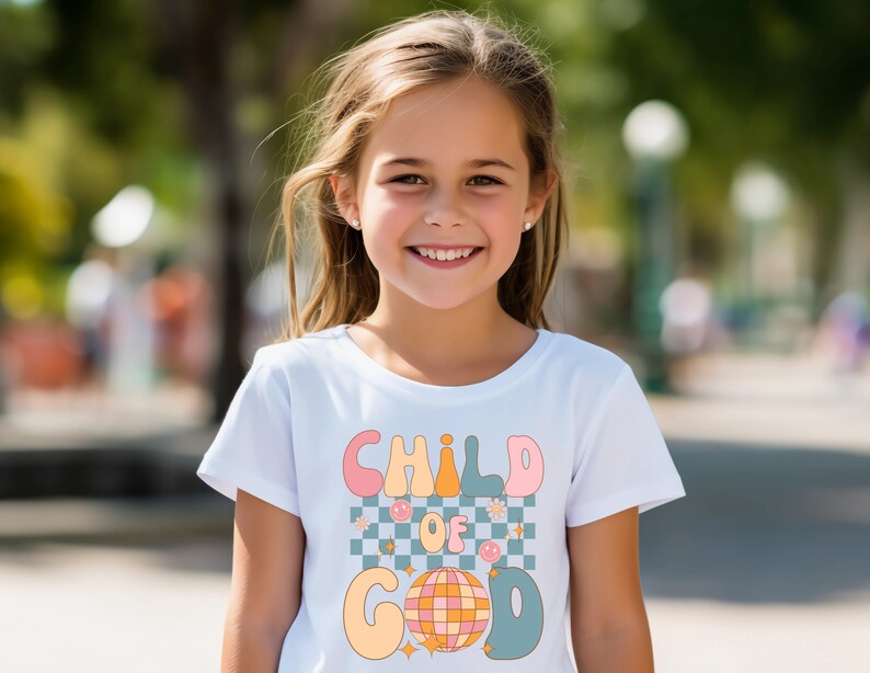 Retro Child of God Digital Download File, Groovy Faith Graphic, Child ...