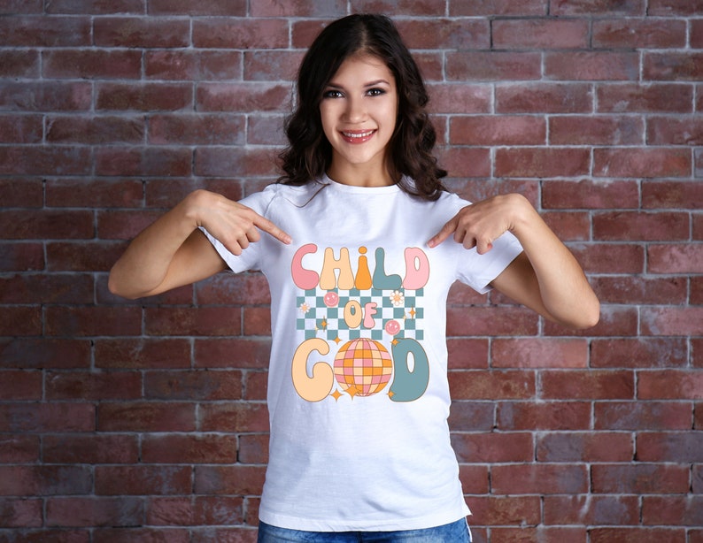 Retro Child of God Digital Download File, Groovy Faith Graphic, Child ...