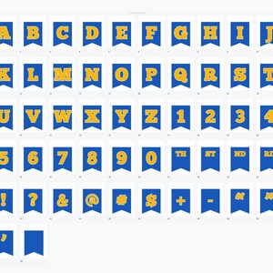 Yellow and Blue Banner for Graduation or Boy's Birthday Party ...