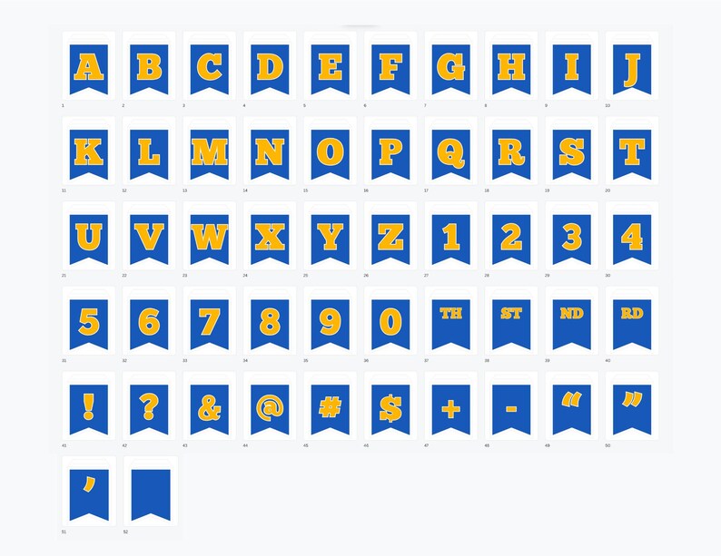 Yellow and Blue Banner for Graduation or Boy's Birthday Party ...