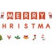 Merry Christmas Printable PDF Banner Instant Download Easy DIY Garland ...