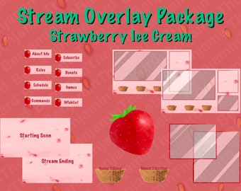 Strawberry Twitch Stream Package - Etsy