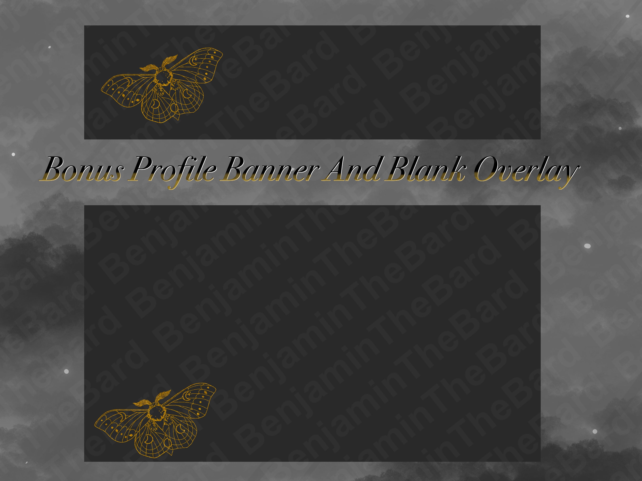 Animated Twitch Overlay Celestial Moth Stream Pack | Witchy Premade ...