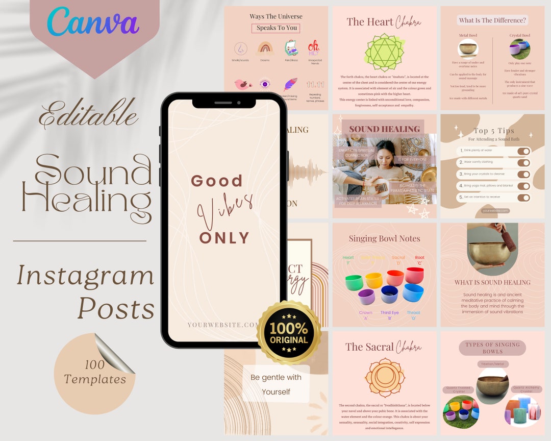 Sound Healing Instagram Post Templates Sound Healing - Etsy