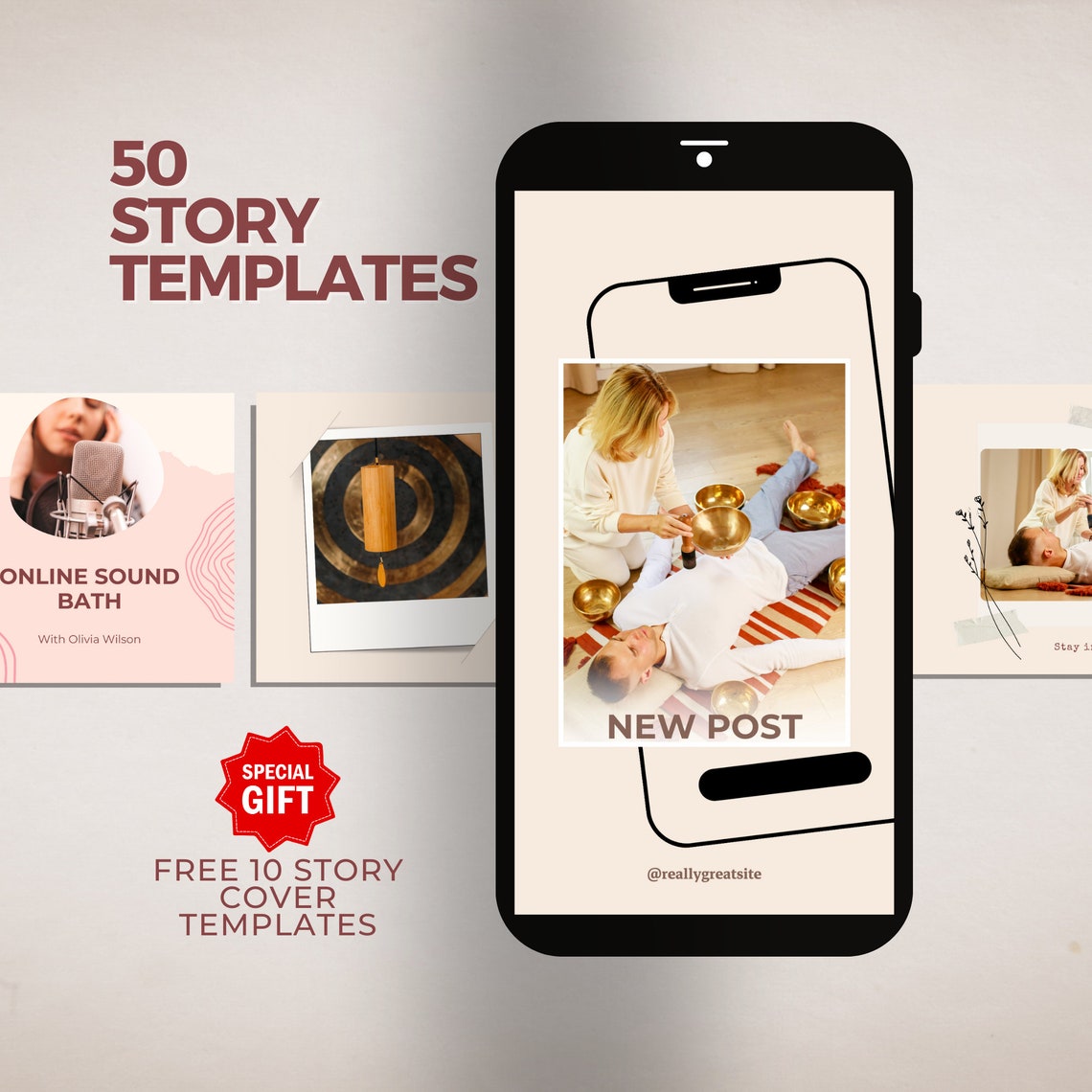 Sound Healing Instagram Post Templates, Sound Healing Marketing, Sound ...