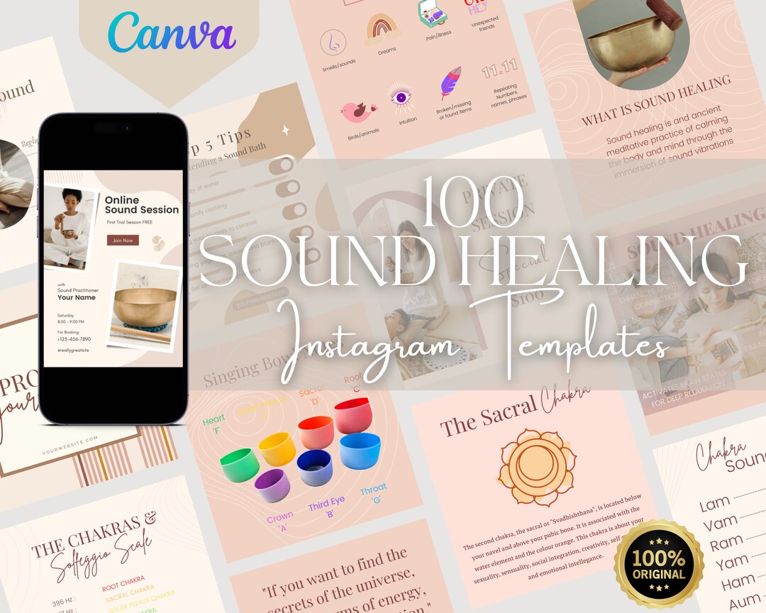 Sound Healing Instagram Post Templates Sound Healing - Etsy