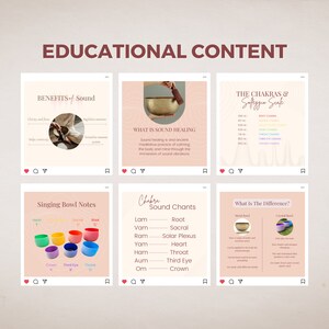 Sound Healing Instagram Post Templates, Sound Healing Marketing, Sound ...
