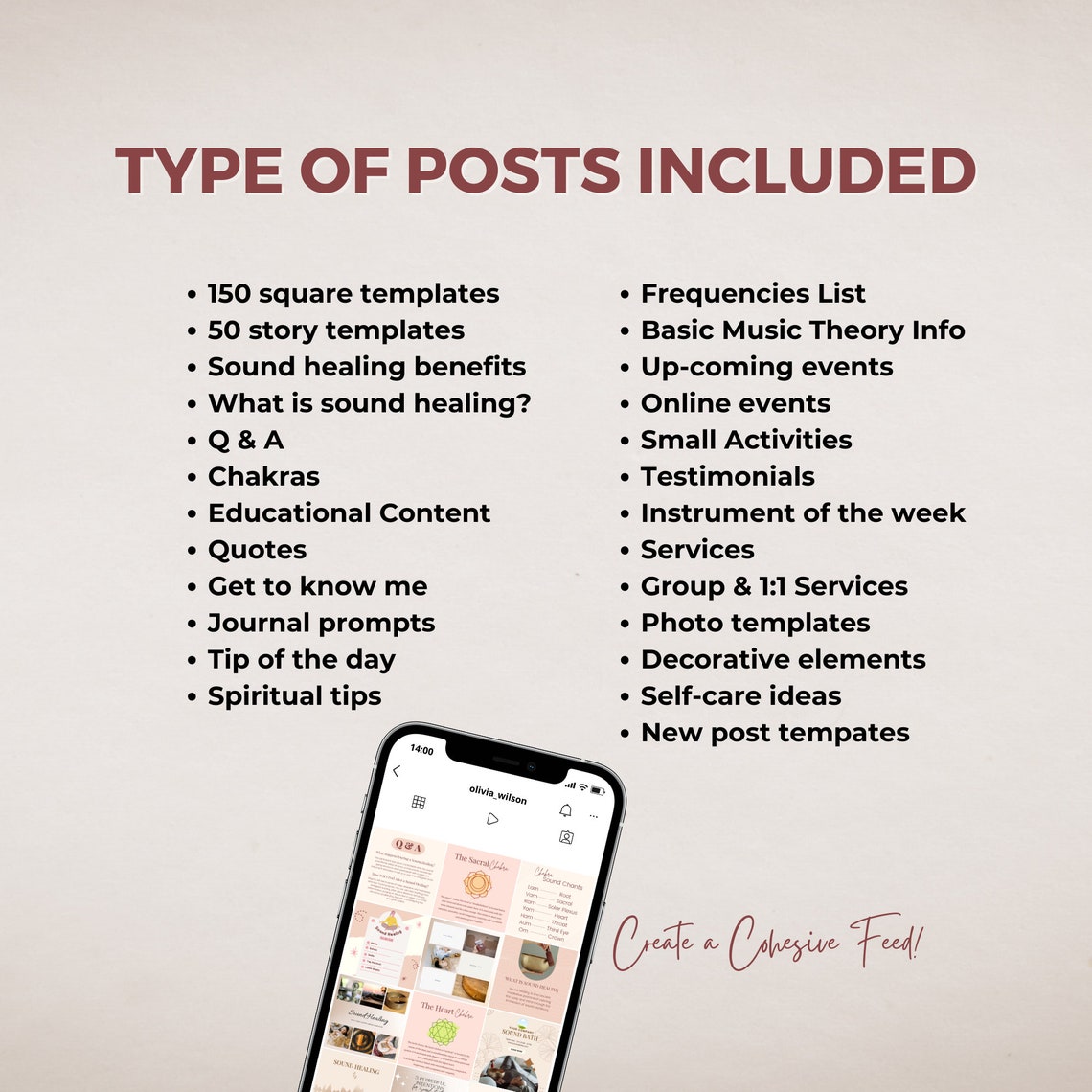 Sound Healing Instagram Post Templates, Sound Healing Marketing, Sound ...