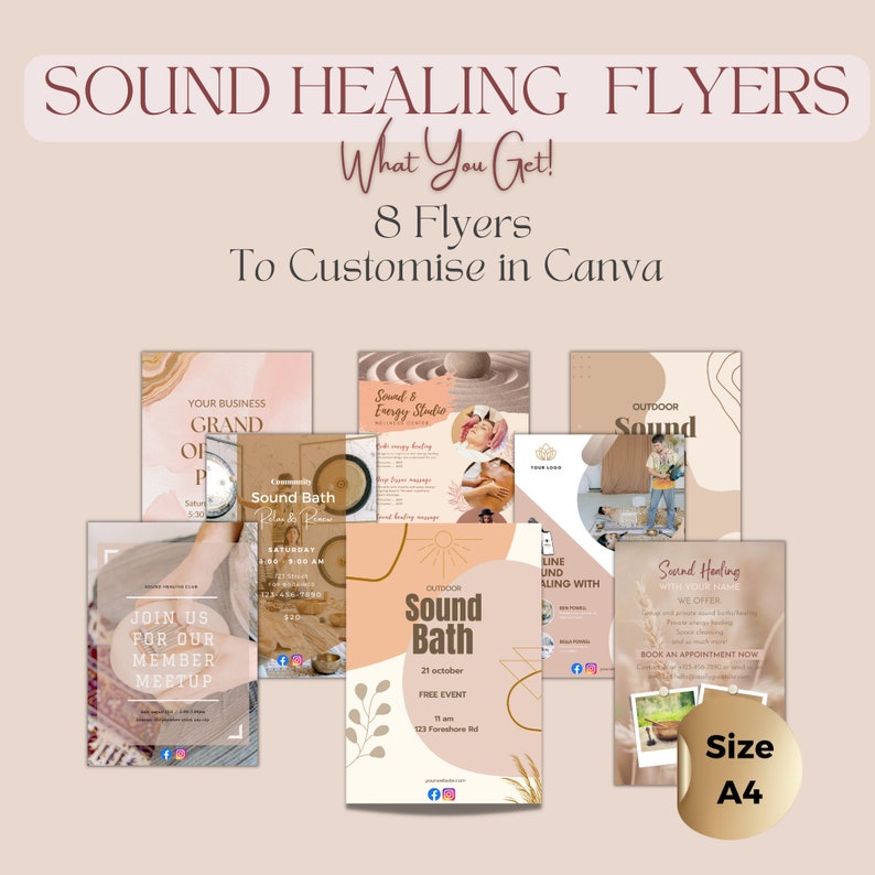 Sound Healing Flyers, Sound Healing Template, Sound Healing Printable ...