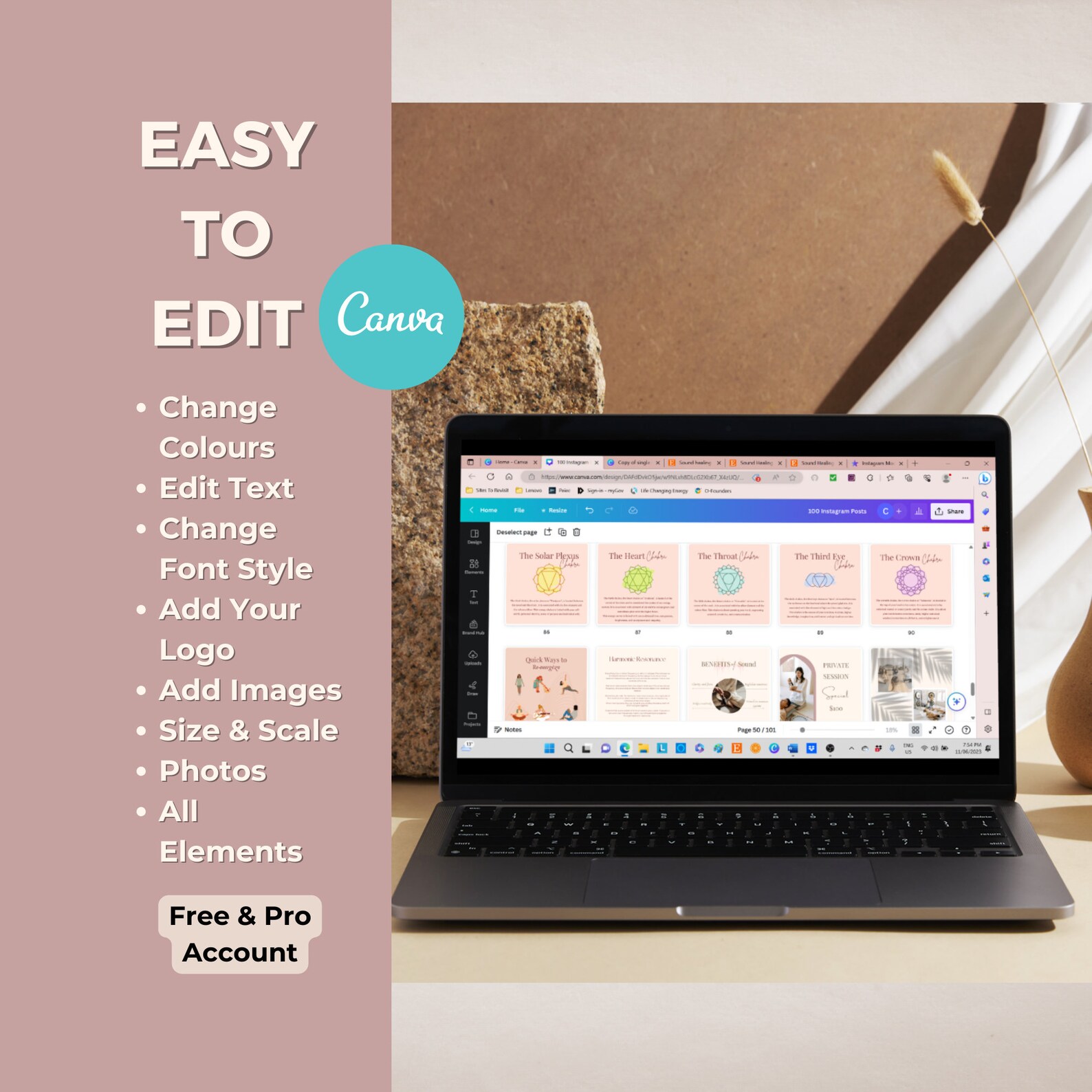 Sound Healing Instagram Post Templates, Sound Healing Marketing, Sound ...