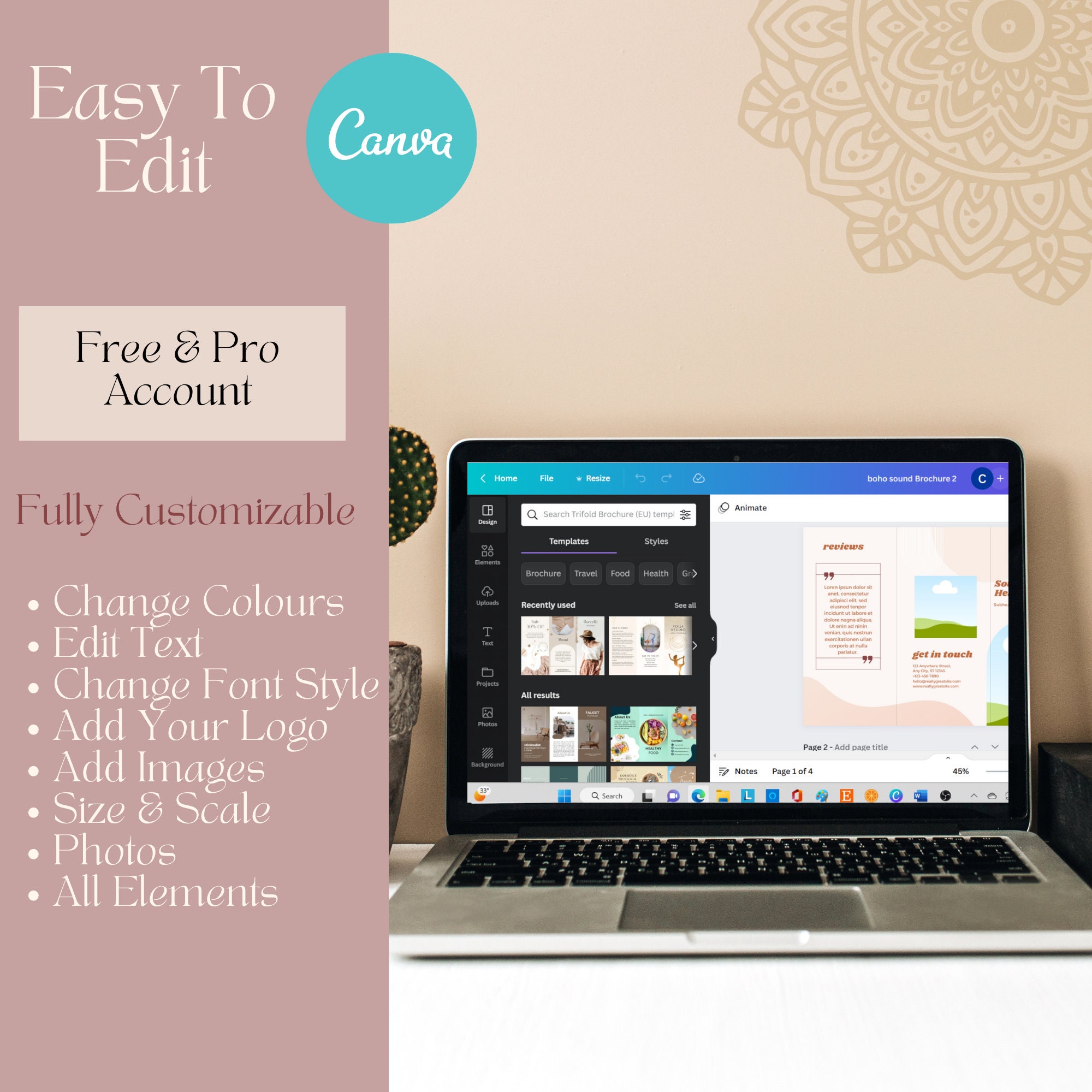 Sound Healing Brochure, Sound Healing Template, Sound Healing Printable ...