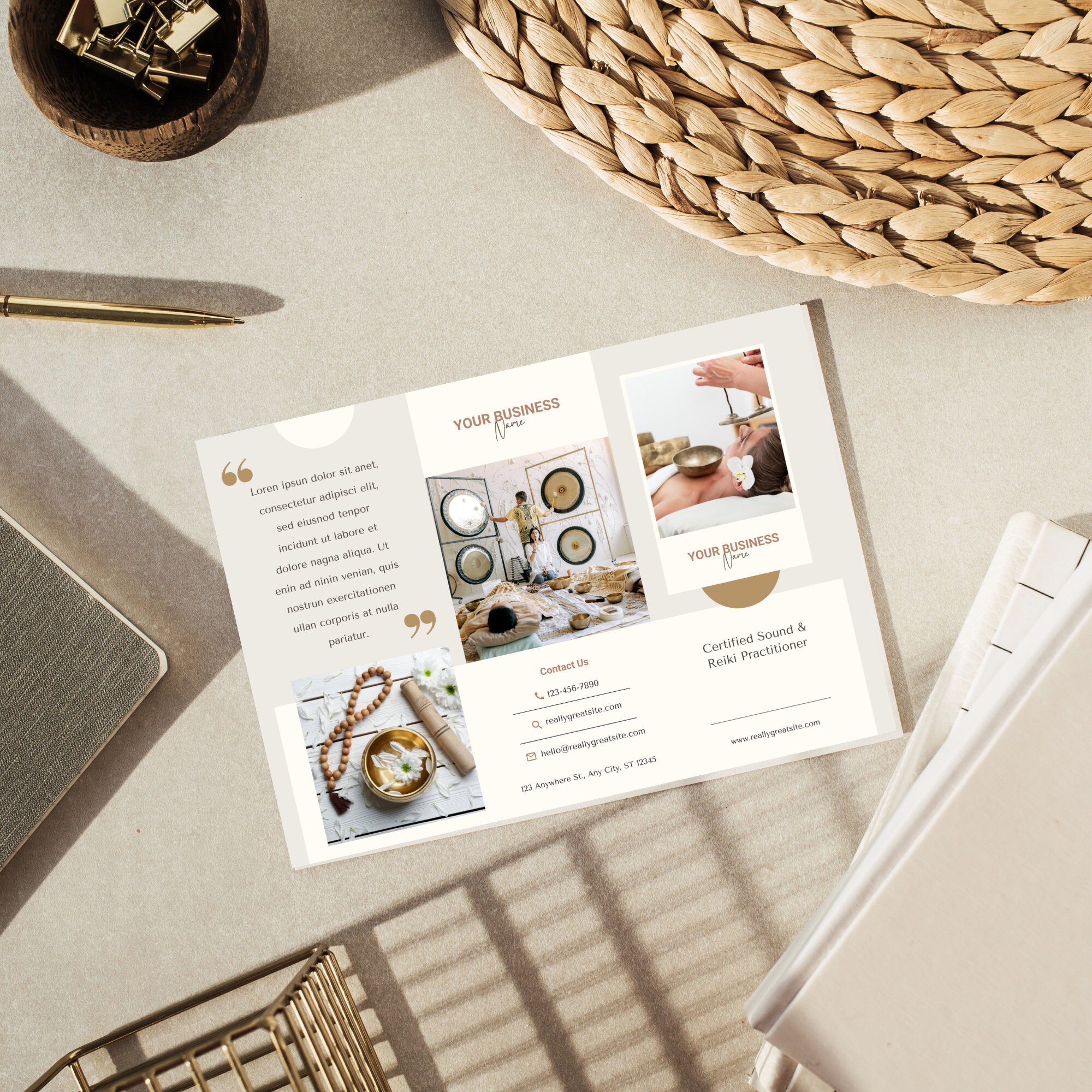 Sound Healing Brochure, Sound Healing Template, Sound Healing Printable ...