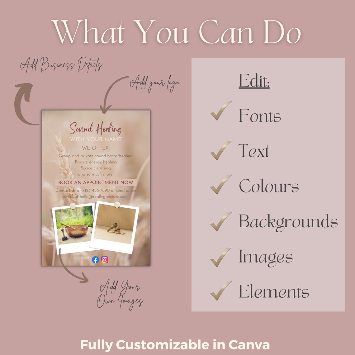 Sound Healing Flyers, Sound Healing Template, Sound Healing Printable ...
