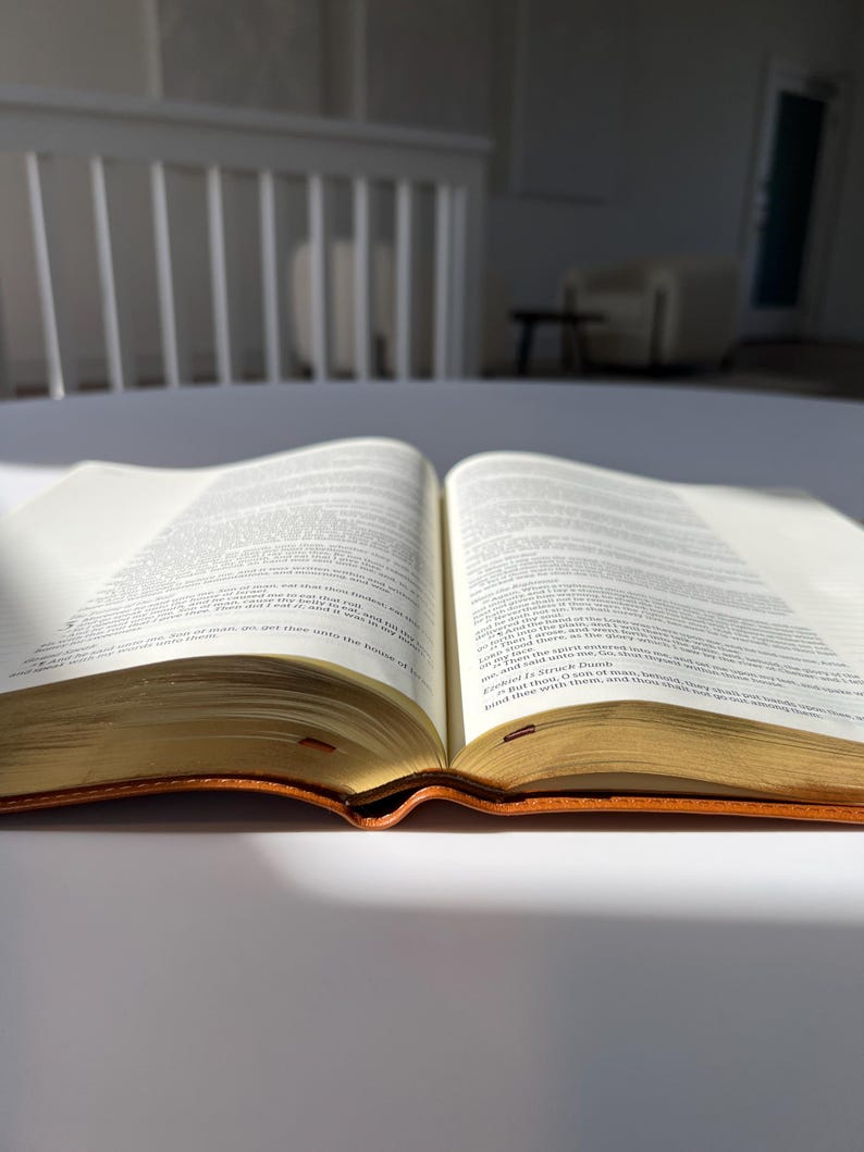 Personalized Camel Leathertouch Notetaking Bible, Large Font, Lay-flat ...