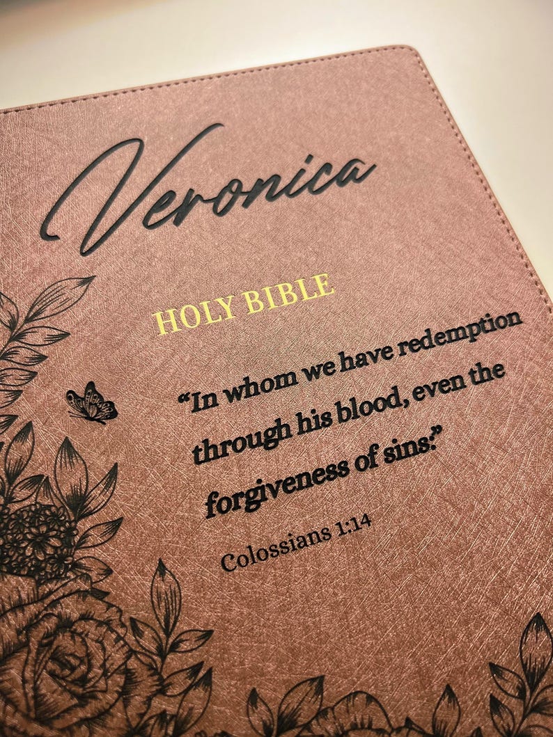 Personalized Large Print Note-taking KJV Bible, Hardcover Faux Leather ...